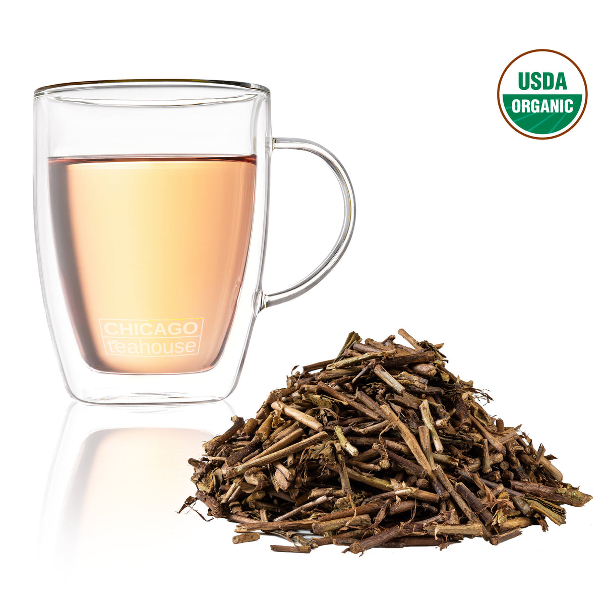 Japan Kukicha Houjicha | Organic Green Loose Leaf Tea | Chicago Teahouse