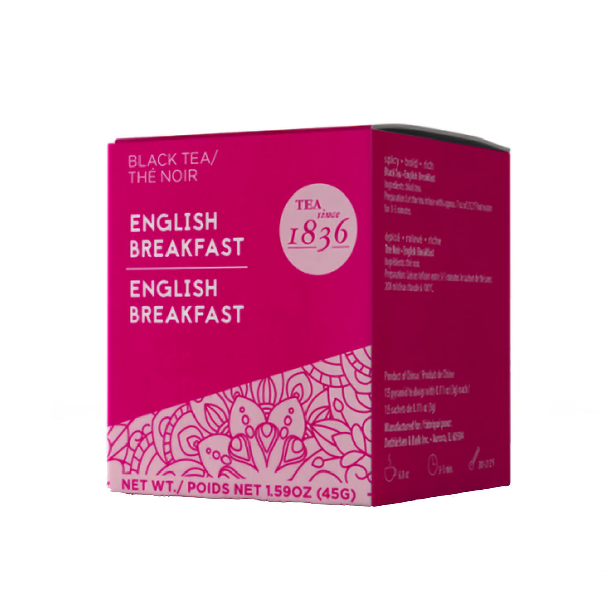 English Breakfast Tea Sachets | Whole Leaf Black Tea | Chicago Teahouse
